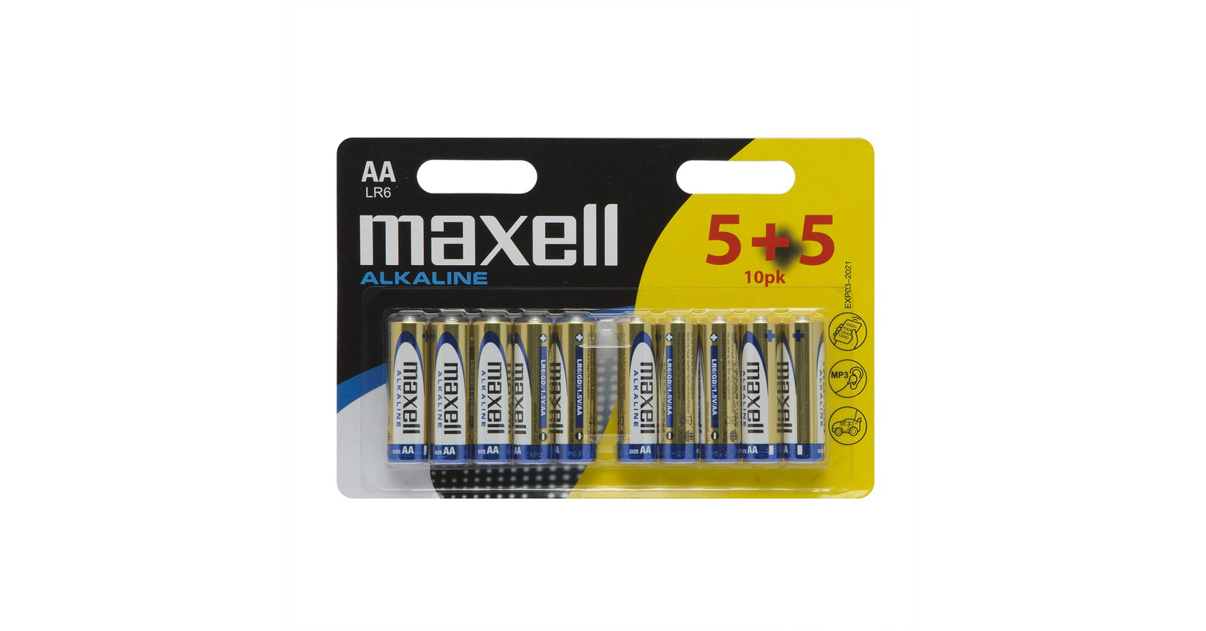 Maxell alkáli ceruza elem, AA, 1.5V, 5+5db