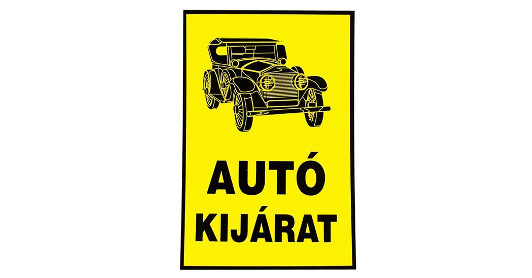 Műanyag tábla, A4, Autó kijárat
