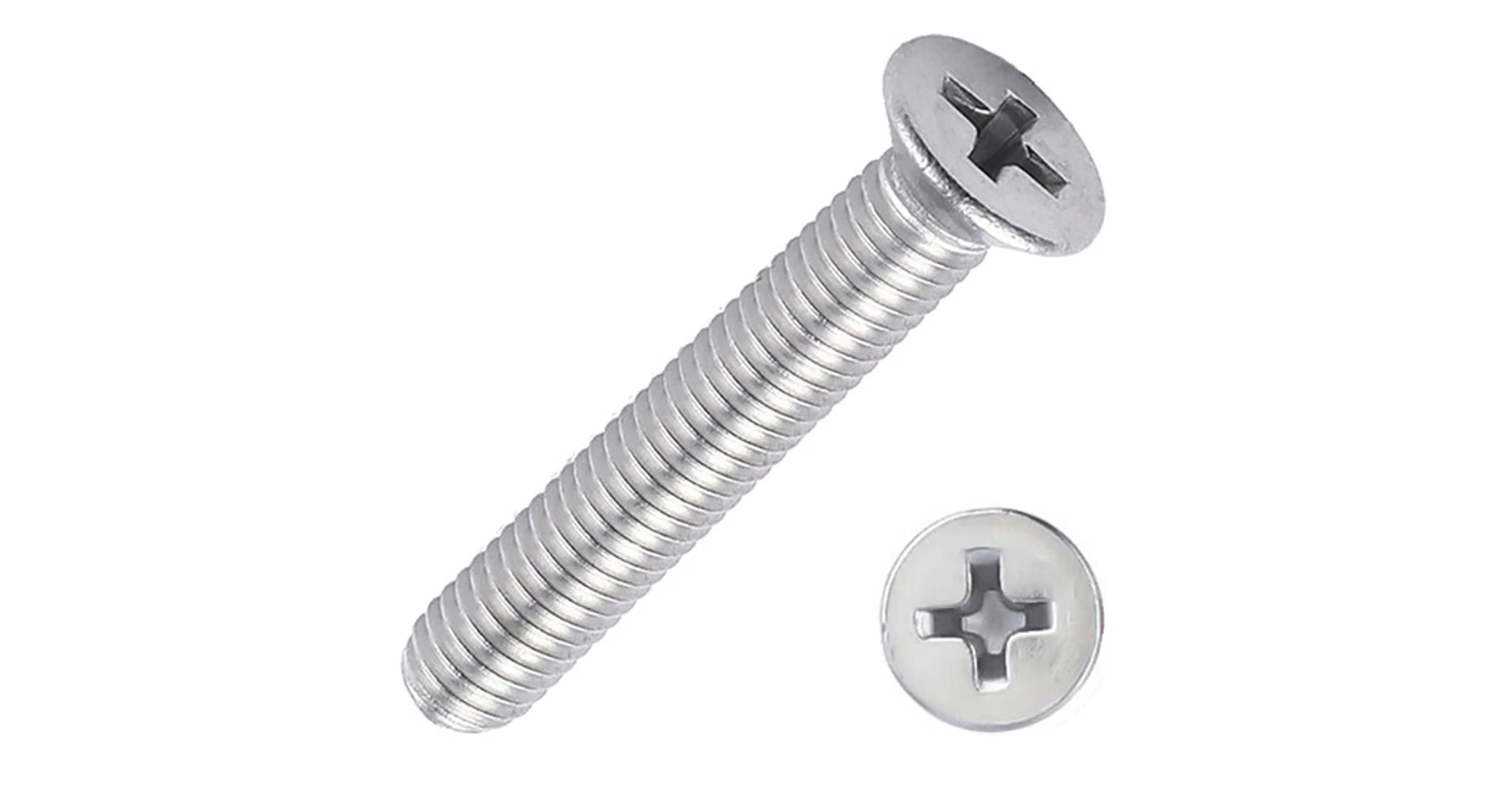 Metrikus csavar süllyesztett fejű, horganyzott PH, M6x40mm