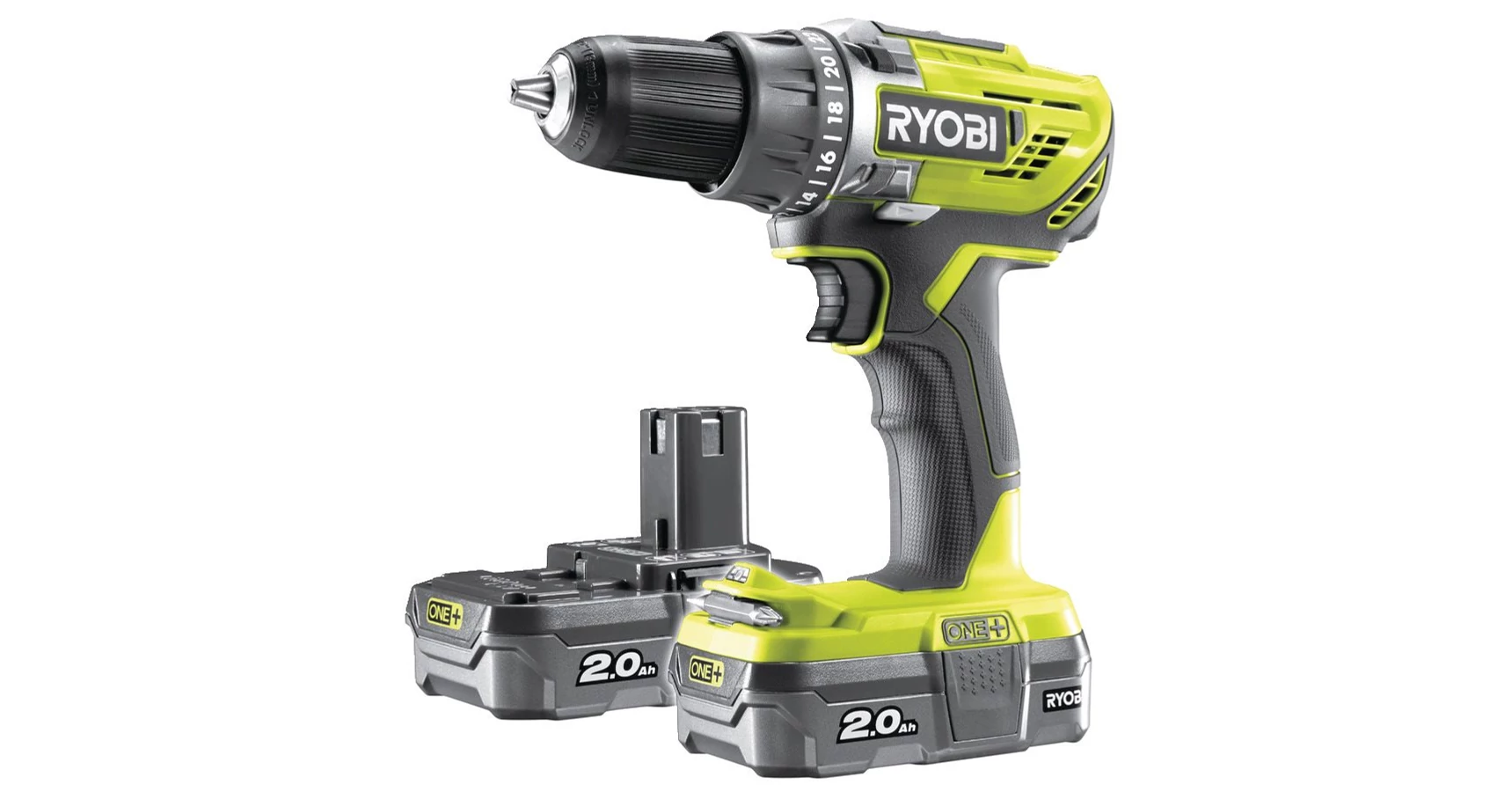 Ryobi R18DD3-220S 18 V-os akkumulátoros vezeték nélküli fúrógép (2x2,0Ah)