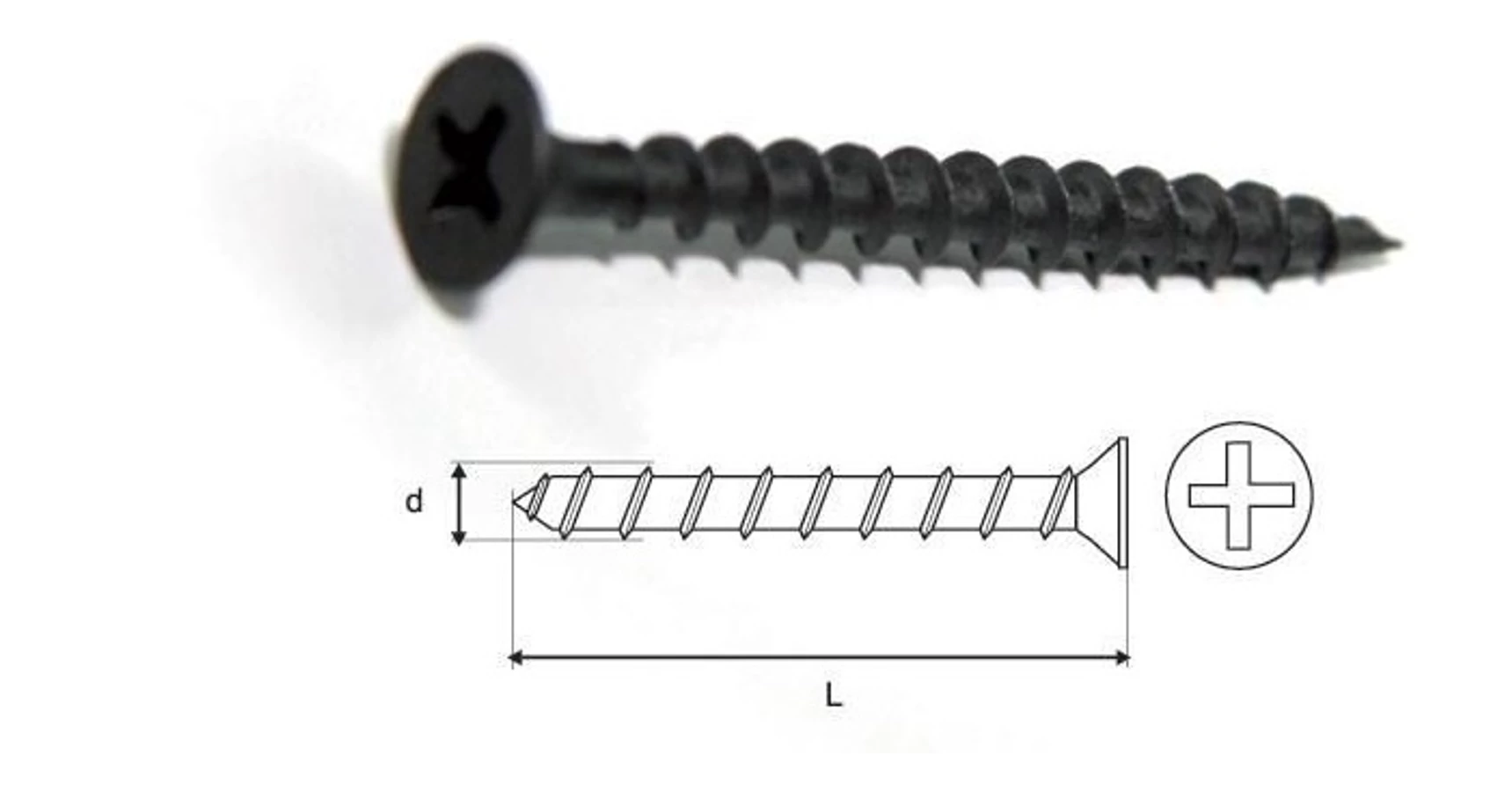 Stalco gipszkarton csavar, foszfátozott, fa profilhoz, 4.8x120mm, 200db
