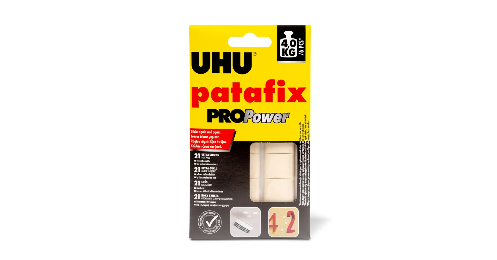 UHU Patafix PROPower gyurmaragasztó, fehér, 4kg