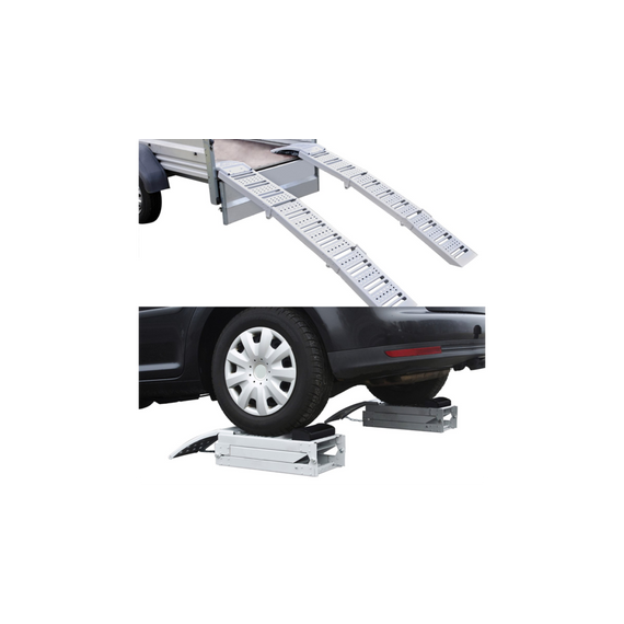 2 db autós felhajtó rámpa, összecsukható, 163 cm